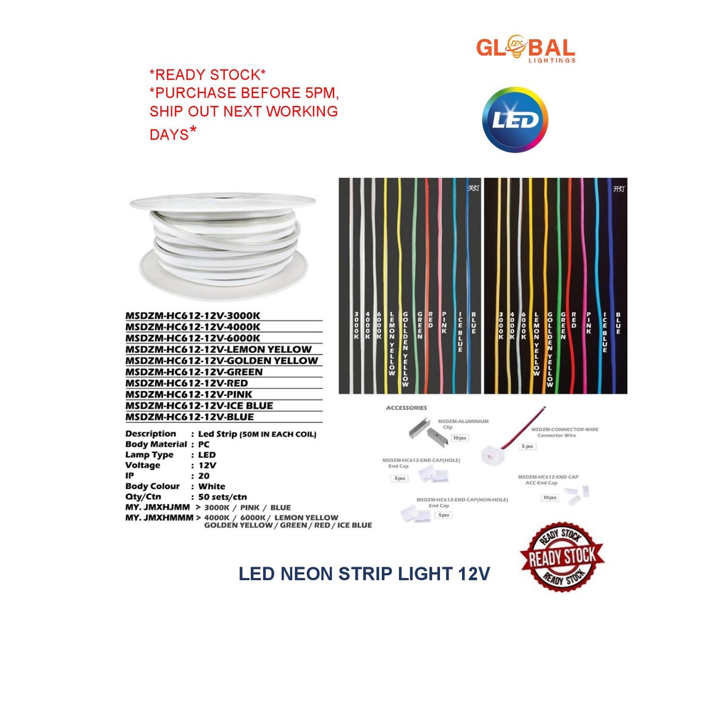 Neon LED Strip Decoration 12V LED Strip Light Neon Light Waterproof ...