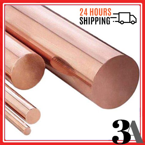 Copper Rod 12mm 12.7mm 15mm 16mm 18mm 20mm 25mm 1/2" Diameter Solid ...