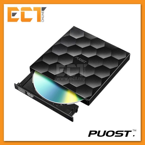 PUOST Ultra Thin Portable External Mobile 8X DVD Writer - Black/ White ...