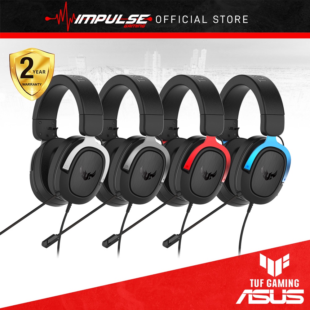 ASUS TUF Gaming Headset H3 - with 7.1 Surround Sound for PC, PS4, PS5 ...