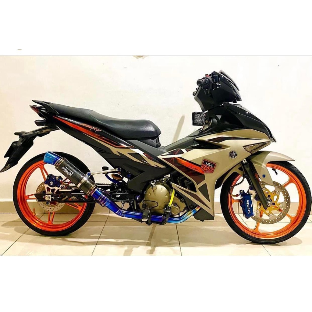 Coverset Bodyset Yamaha Y Y15 Y15zr Ysuku V2 100% Original HLY / Velozi 4 Grey Matt Titan 2021 ...