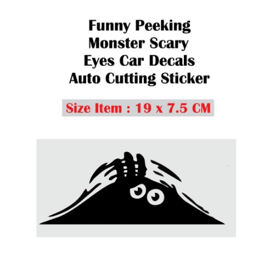 Funny Peeking Monster Scary Eyes Car Decals Auto Cutting Sticker ...