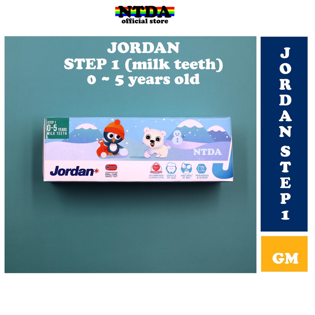 [Jordan Kids] [75Gram] [Step 1 and Step 2] Oral tooth paste for Milk ...