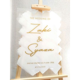 Wedding Welcome Board Sign Photobooth Guest Papan Tanda Perkahwinan ...