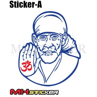 Sai Baba Indian Vinyl Cutting Stickers (Car / Motor / Wall) | Shopee ...