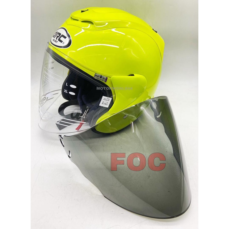 HELMET ARC RITZ 100% ORIGINAL ARC RITZ COLOR LEMON GREEN HIJAU arc ritz ...