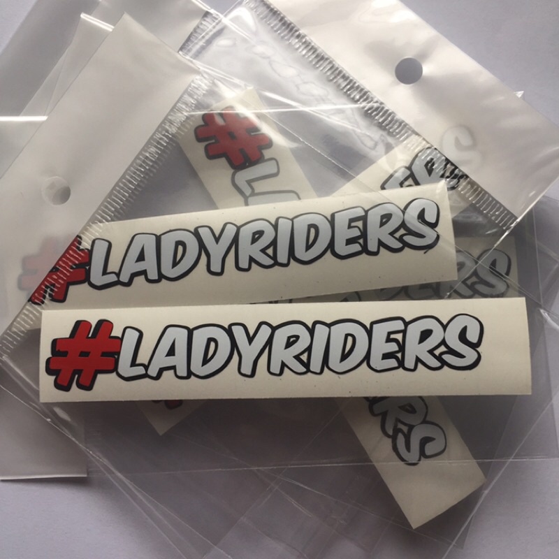 Lady Riders stickers coverset helmet logos emblem for car motor ...