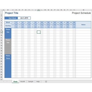 [#22] Project Schedule Project Timeline Excel Template / Template Excel ...