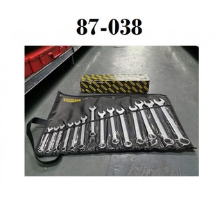STANLEY SLIMLINE 14PCS CR-V COMBINATION SPANNER WRENCH SET SOCKET NUT ...