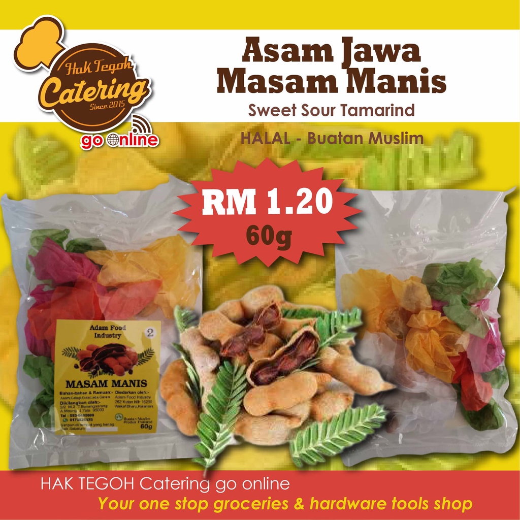 Asam Jawa Masam Manis (Sweet Sour Tamarind) 60g Buatan Muslim HALAL ...