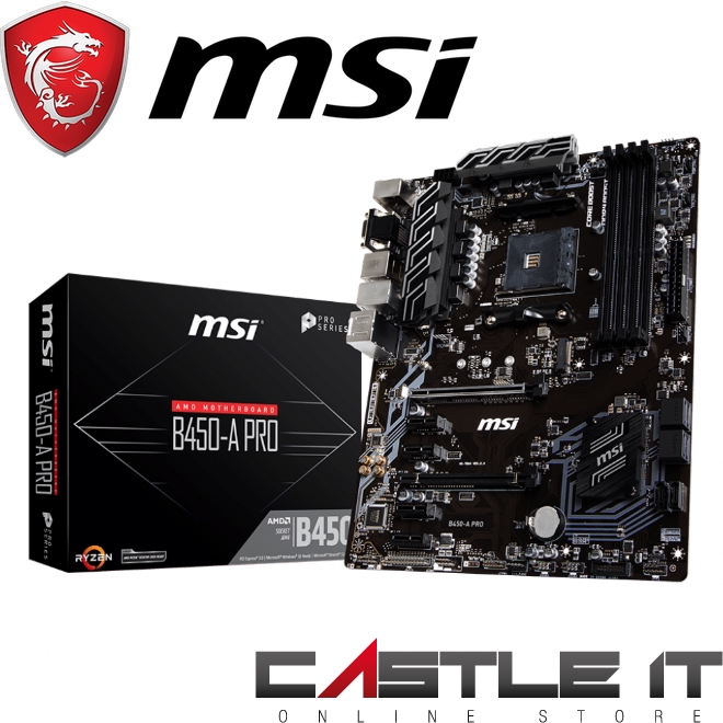 MSI B450-A PRO AMD AM4 Motherboard Mainboard | Shopee Malaysia