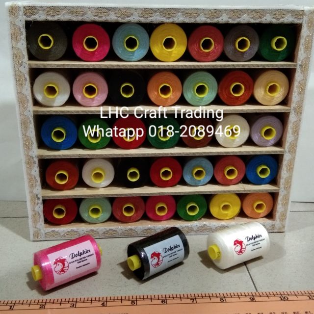 Rak benang beranda boleh isi benang jahit 1000m dalam 35buku | Shopee ...