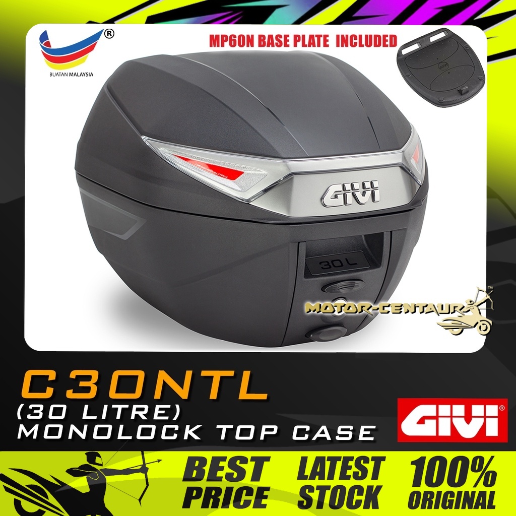 KOTAK/BOX GIVI MONOLOCK TOP CASE TECH C30 C30NTL-MY (WHITE REFLECTOR ...
