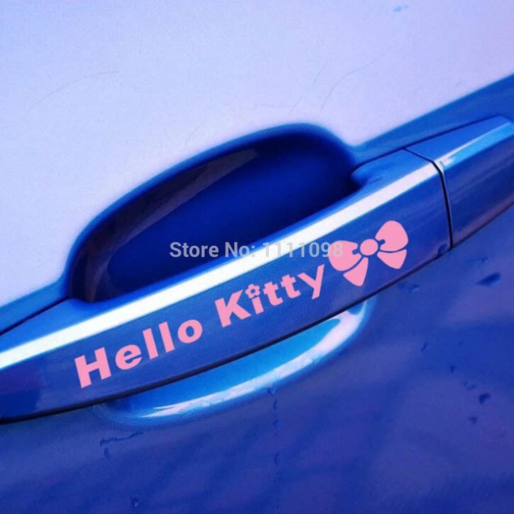Ready Stock Hello Kitty Car Handle Door Stickers Car Stickers Ford BMW ...