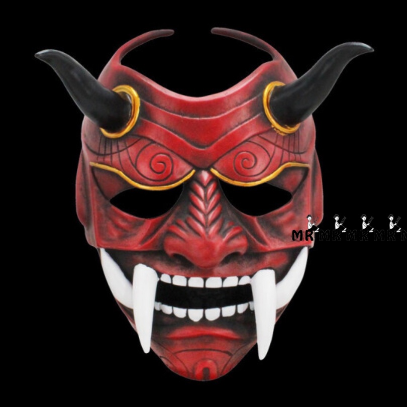 latex ghost oni mask topeng japan motor halloween | Shopee Malaysia