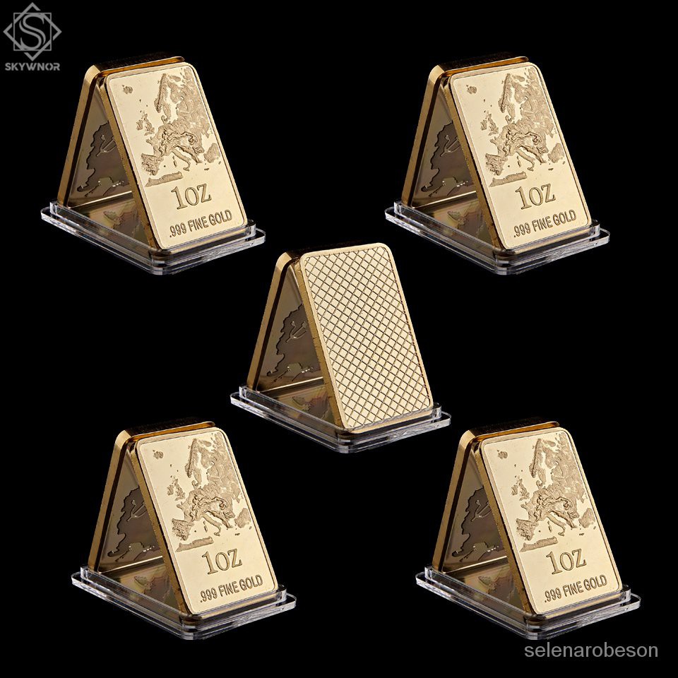 European Map Replica Gold Bar 1 OZ 999 Fine Gold Commemorative Coin ...