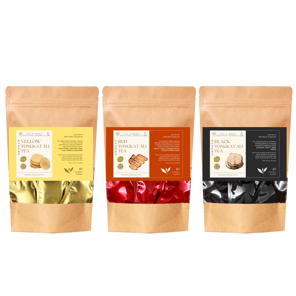 3 Types Tongkat Ali Tea (3 Gift Packs Promo) (Per Pack 40 Sachets ...