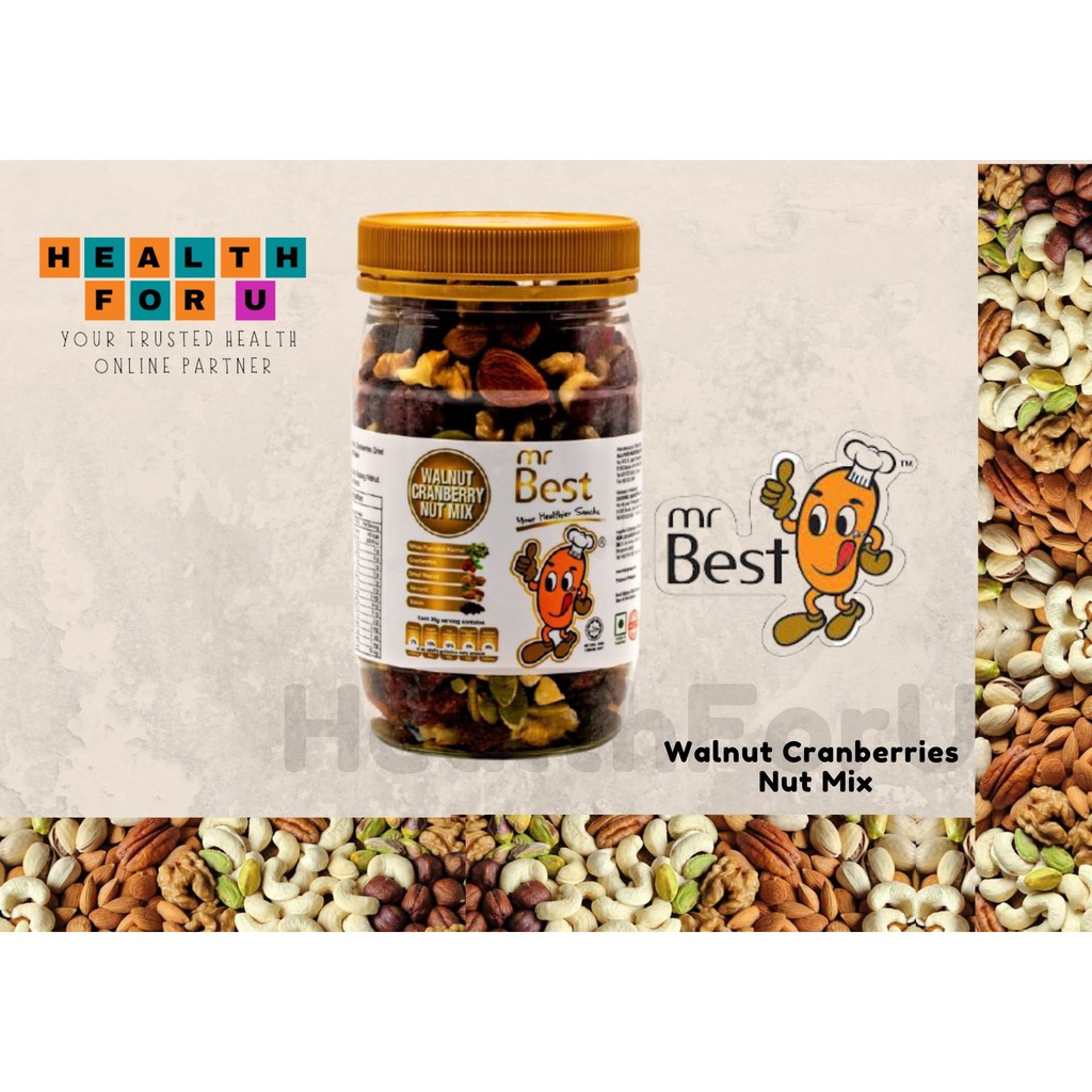 Mr Best Walnut Cranberry Nut Mix 170gm | Shopee Malaysia