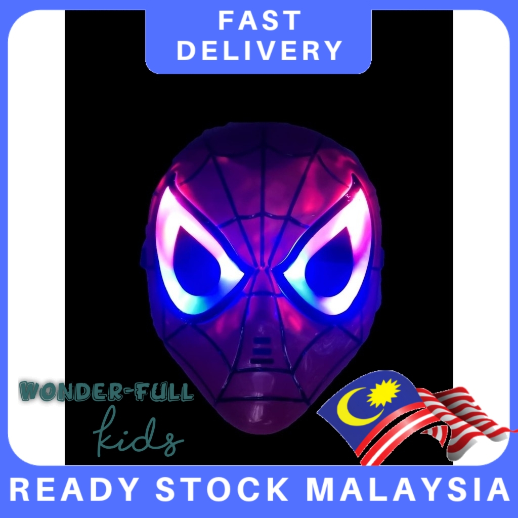 Spiderman Mask (LED Light) | Shopee Malaysia