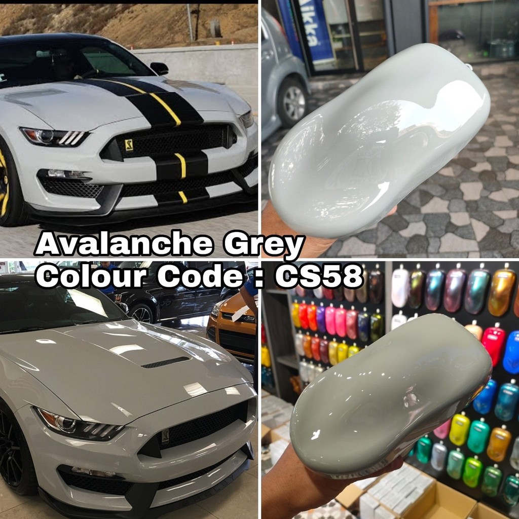 AIKKA CS58 AVALANCHE GREY OLD SCHOOL SUPREME SOLID COLOUR 2K CAR PAINT | Shopee Malaysia