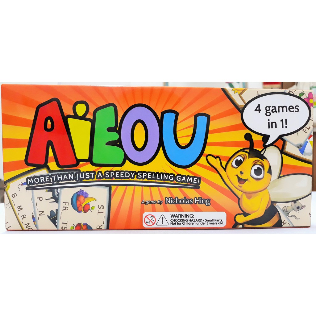 AIEOU Multisensory Spelling Card Game, 4 Games in 1, Family Card Game ...