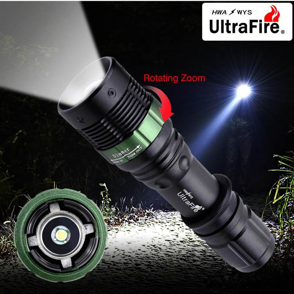 Ultrafire 6000 LM Zoomable CREE XML T6 LED Flashlight 18650 AAA Battery ...