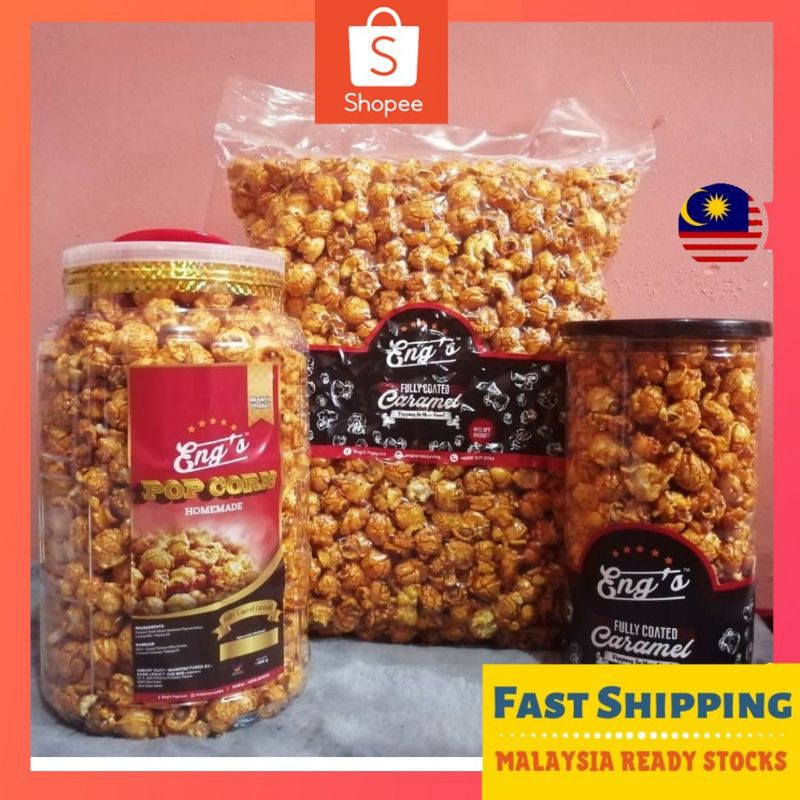 READY STOCK Eng's Popcorn Caramel Fresh Popcorn Sedap Popcorn Murah ...