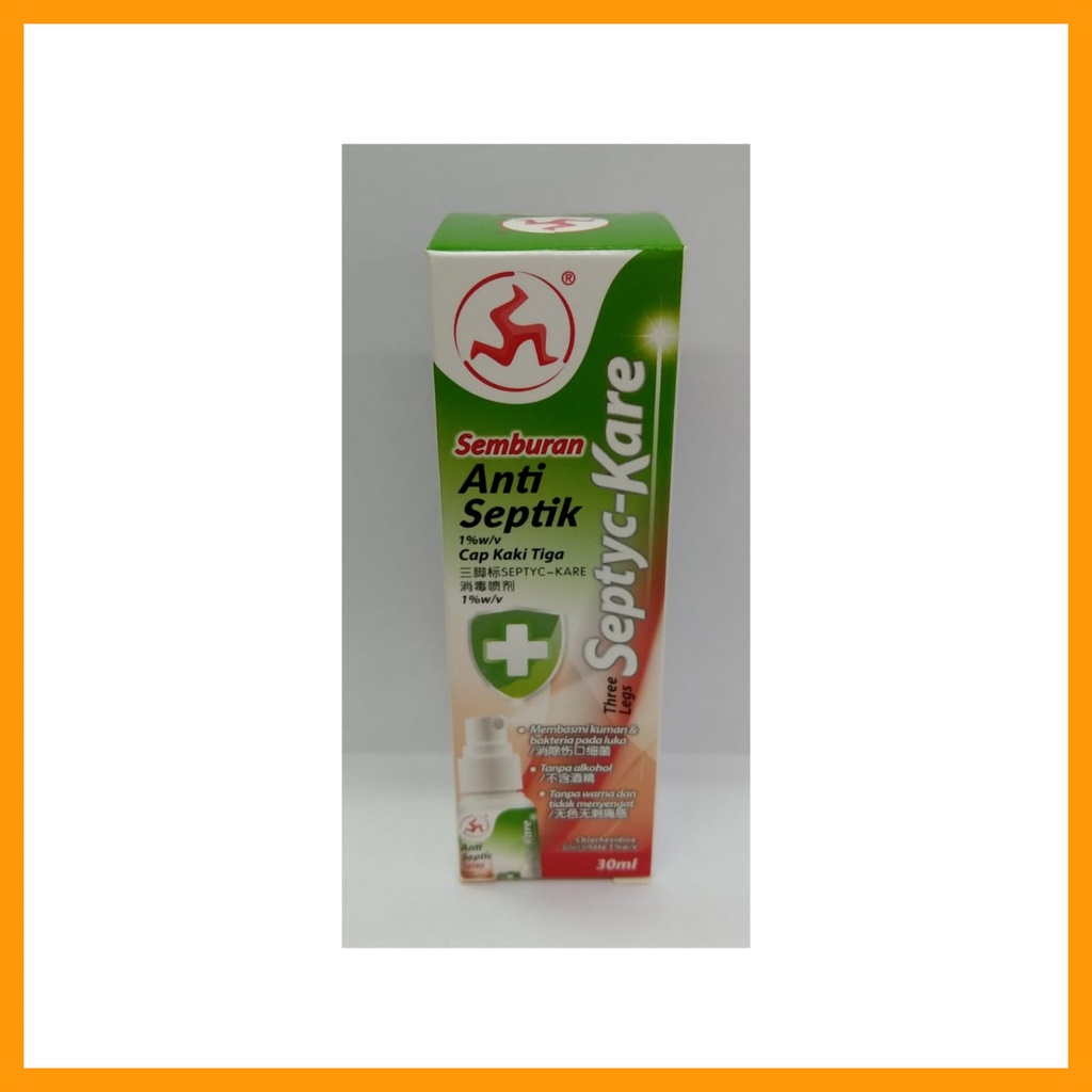 THREE LEG SEPTYC-KARE ANTISEPTIC SPRAY 30ML | Shopee Malaysia