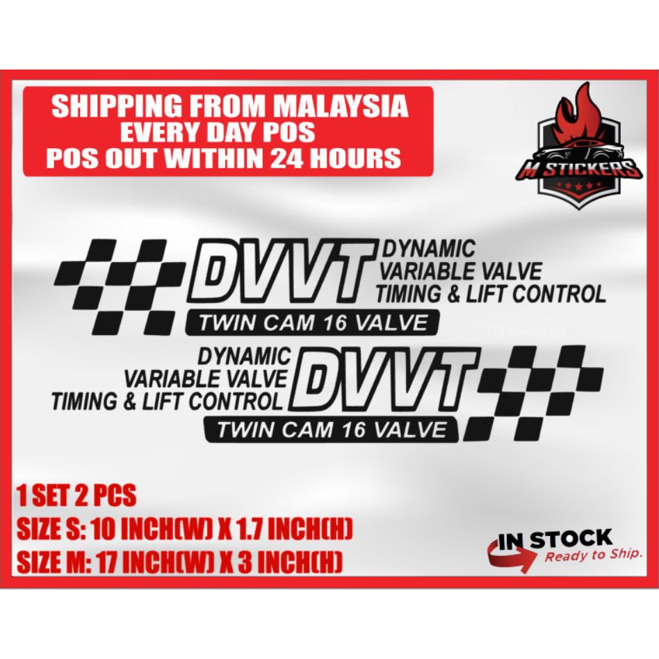 [M STICKERS] DVVT car sticker sepasang kiri kanan pintu(Perodua Myvi ...