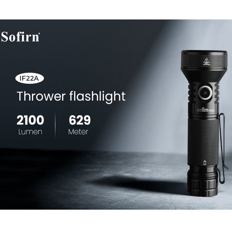 Sofirn IF22A 3A Rechargeable 2100 lumen Powerful Flashlight Luminus ...
