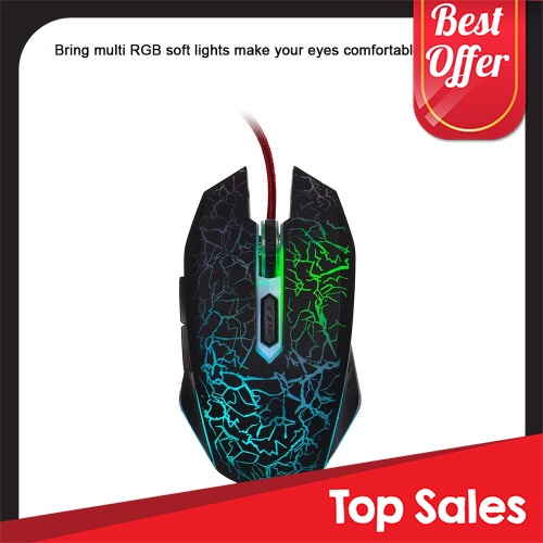 Gaming Mouse Wired RGB Ergonomic Game Mouse (Black) | Shopee Malaysia