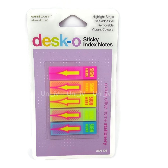 SIGN HERE Sticky Index Note Sticker 44mmx12mm Stick On Note 便签贴 USN-106 ...