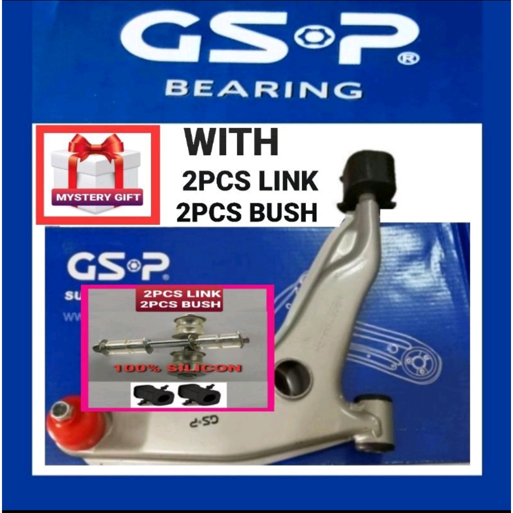 GSP PROTON SAGA ISWARA LOWER ARM FRONT LEFT AND RIGHT GSP 100% ORIGINAL ...