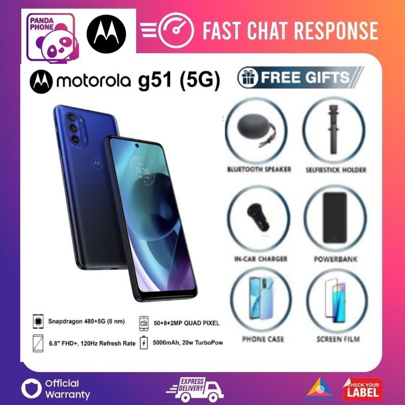 Motorola Moto G51 5G 4GB+128GB Smartphones | 6.8" FHD+ 120 Hz ultra ...