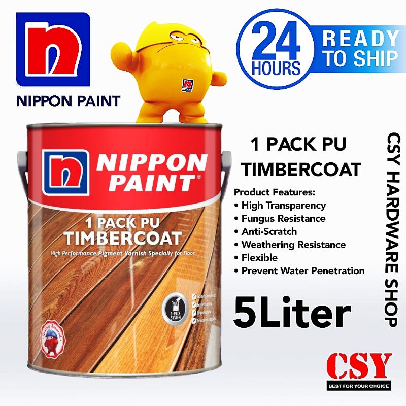 Nippon Paint 1Pack Pu Timbercoat 5Liter | Shopee Malaysia