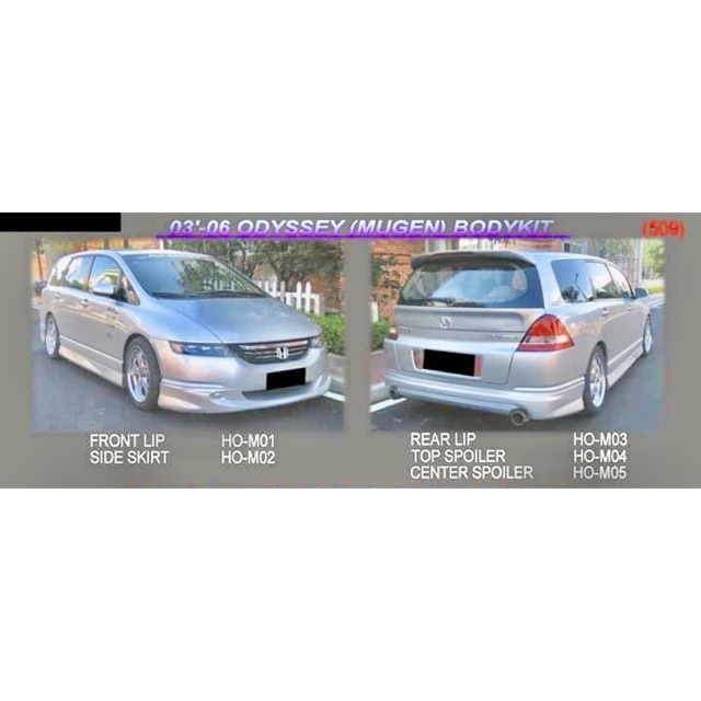 Honda Odyssey rb1 mugen front side rear skirt lip bodykit body kit 2003 ...