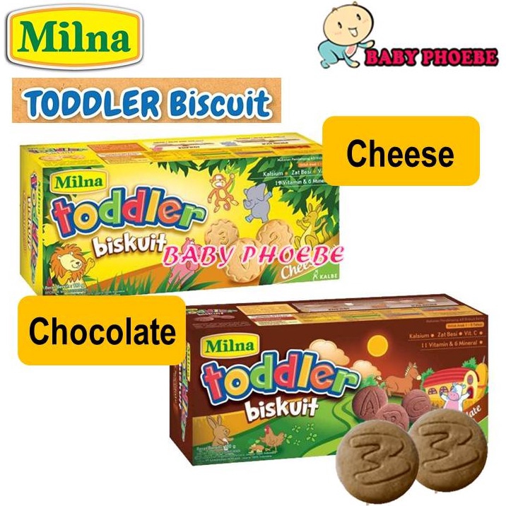 Milna Toddler Kids Biscuit 110g Cheese/Chocolate (1pc) | Shopee Malaysia