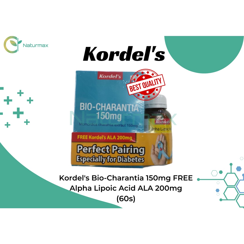 [READY STOCK] Kordel's Bio-Charantia 150mg FREE Alpha Lipoic Acid ALA ...