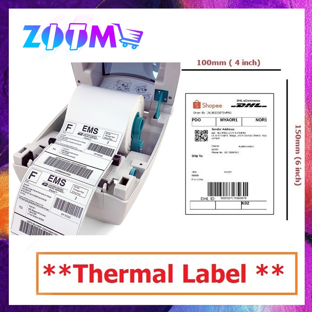 A6 THERMAL LABEL STICKER ROLL AIRWAY BILL WATBILL AWB CONSIGNMENT NOTE ...