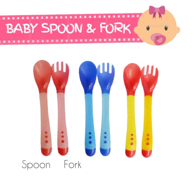 Baby Spoon and Fork | Baby Temperature Spoon Thermal Spoon Sudu Baby ...