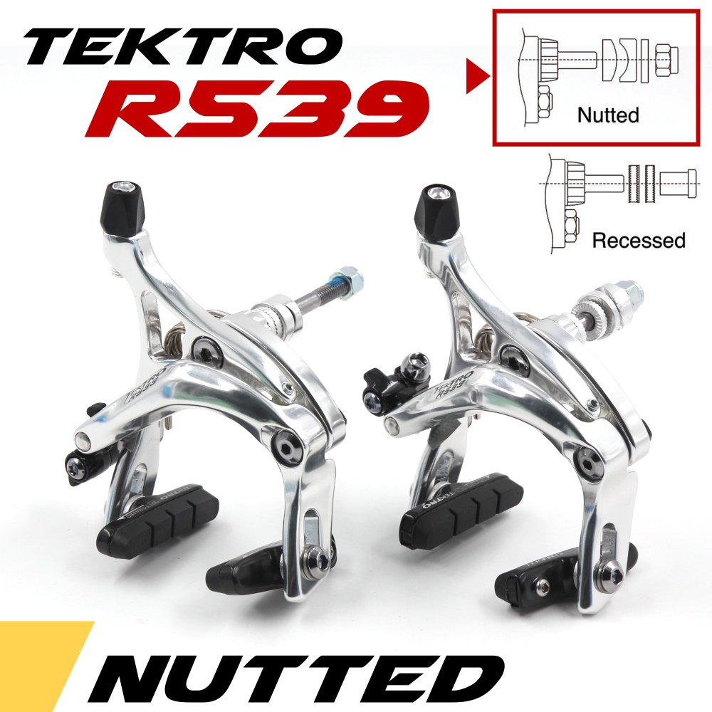 TEKTRO R539 ROAD Bike Dual Pivot Brake Calipers 47-59 mm NUTTED - Silver | Shopee Malaysia