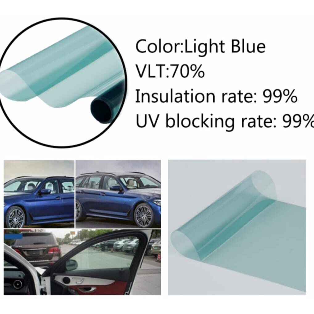 Usa 4 Mil Light Blue Black Security And Safety High Ir 95% Tinted Uv ...