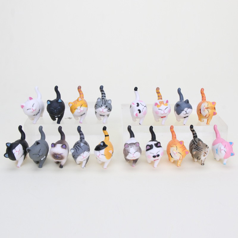 2-4cm Cartoon Kawaii Cats Small Bell Action Figure Toy PVC Lovely ...