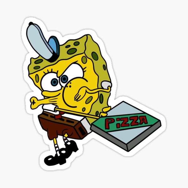 Spongebob Pizza Stickers | Shopee Malaysia