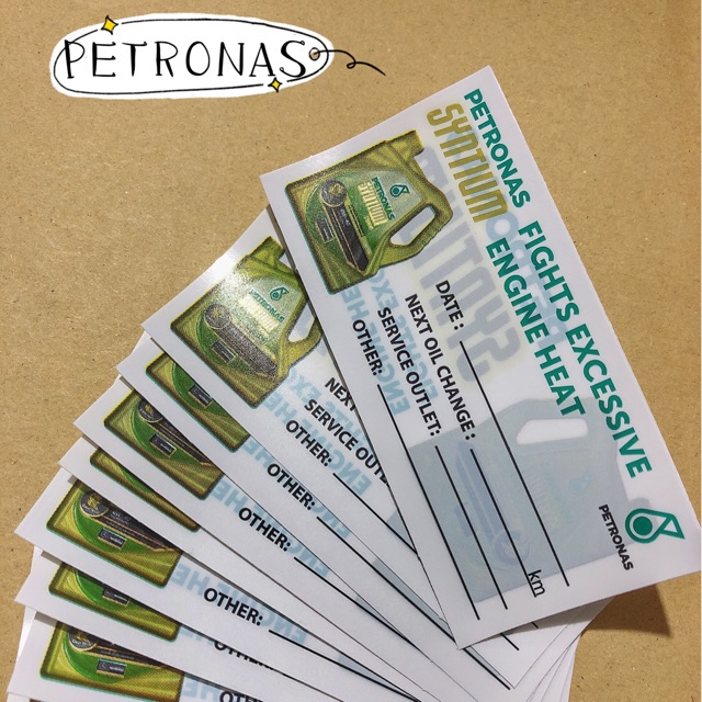1PC-ORIGINAL Mileage Sticker (PETRONAS/PETRON/LiquiMoly) | Shopee Malaysia