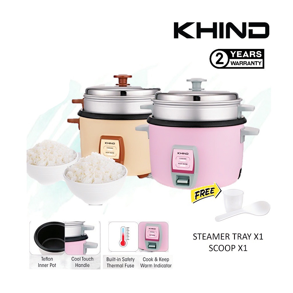 KHIND RICE COOKER RC910T (1.0 LITRES) | Shopee Malaysia