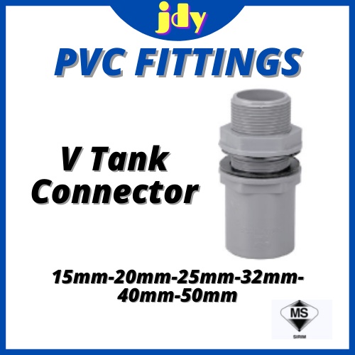 PVC Pipe Fitting Paip PVC Connector V Tank Connector 15mm 20mm 25mm ...