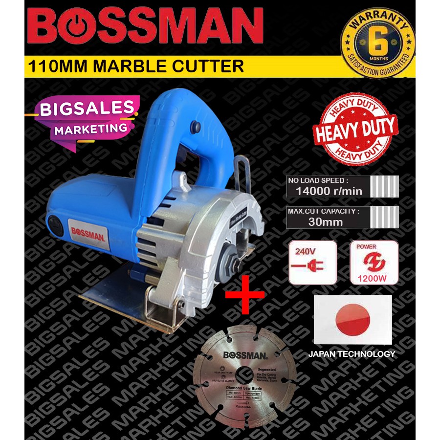 1200W BOSSMAN 4"(110mm) Heavy Duty Marble Mosaic Tiles Cutter BB-4100B ...
