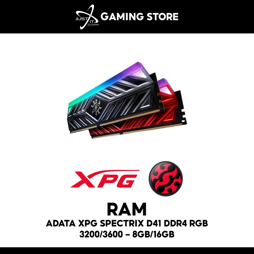 ADATA XPG SPECTRIX D41 RGB 3200MHz DDR4 8GB 16GB Gaming Ram 3200MHz ...