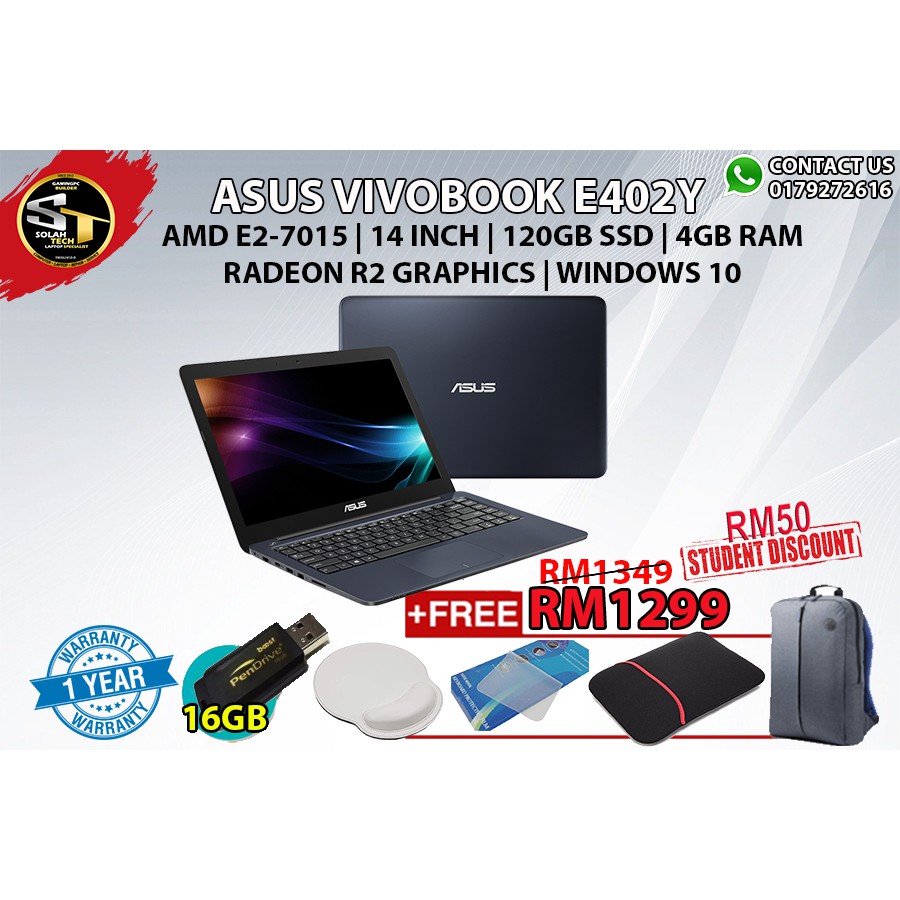 ASUS VIVOBOOK E402Y LAPTOP | Shopee Malaysia